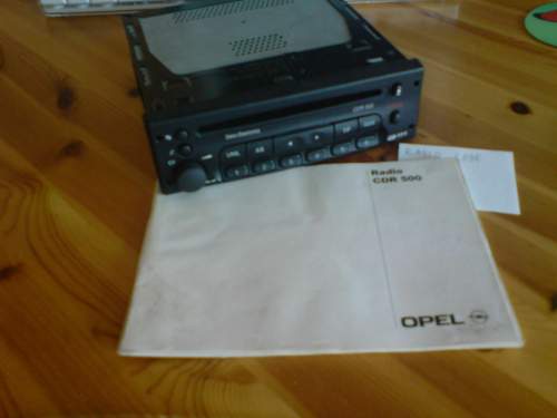 Original Opel CDR500 CD-Radio mit Code, Einbaurahmen usw. : Biete Opel