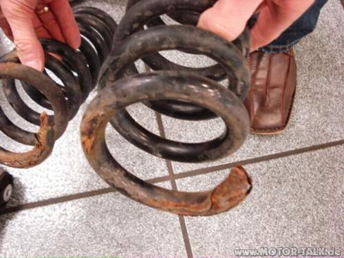 Feder gebrochen bei 107.000km (E270 CDi Bj 04/2003)