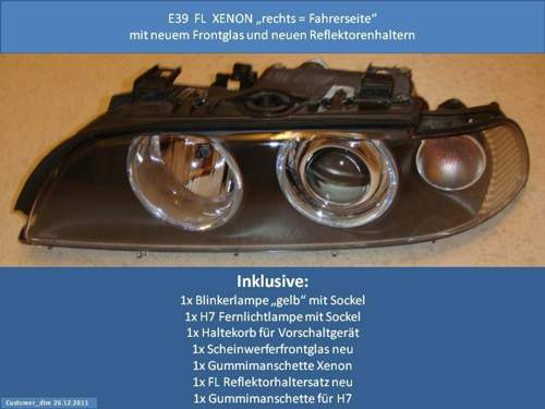 E39 FL Xenon Scheinwerfer "weiße" Blinker : Biete