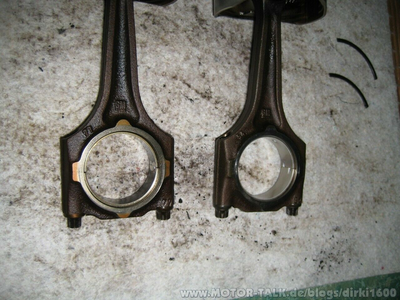 Neue Lagerschalen : Astra F X16XEL Motor-Teilrevision : dirki1600 ...