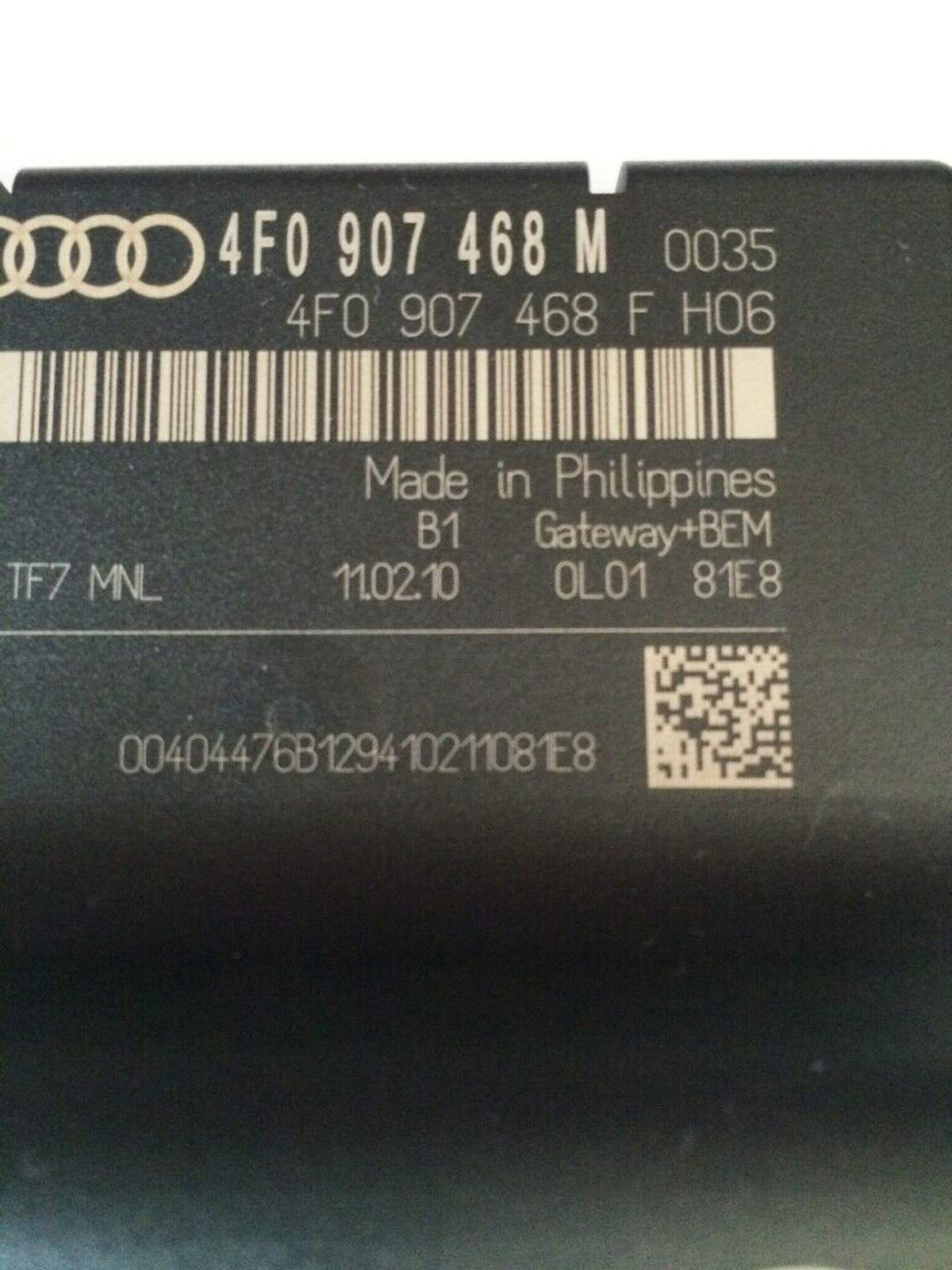 Img-2601 : Audi 4F Gateway Facelift 3GP _SW: 4F0 907 468 R / HW:4F0 907 ...