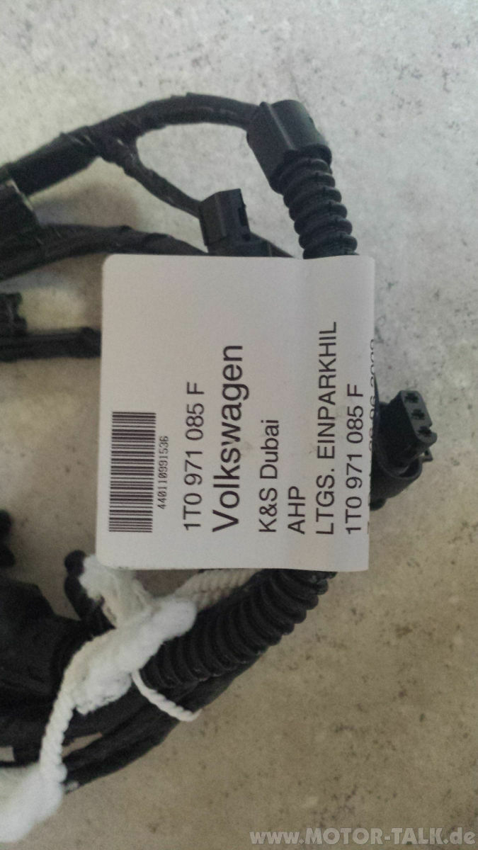20140525-072346 : VW Touran Leitungssatz PDC Parklenkassistent ...
