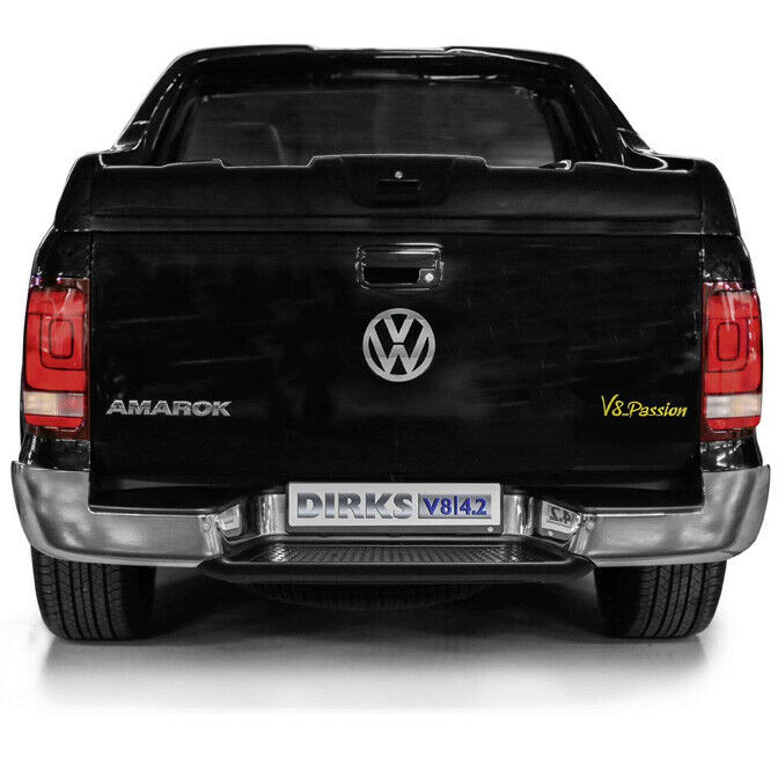 Heckansicht des VW Amarok V8 Passion : Ein Pritschenwagen mit 410 PS ...