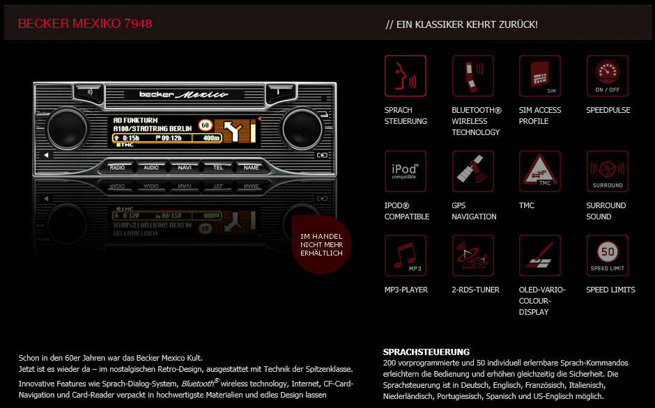 Becker Mexico Retro 7948 : Biete