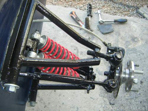 vorderachse fertigstellen : elektro auto mit solarpanelen bauen