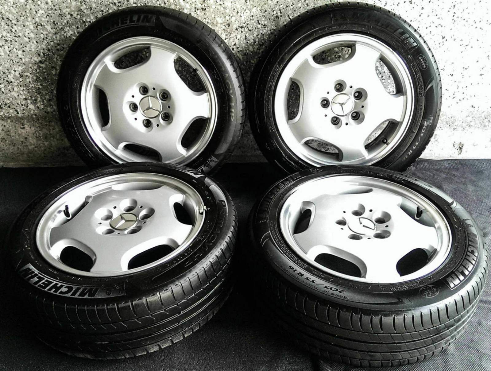 4 Mercedes Kompletträder 205 55 R16 a. Alufelgen Michelin Primacy C E ...