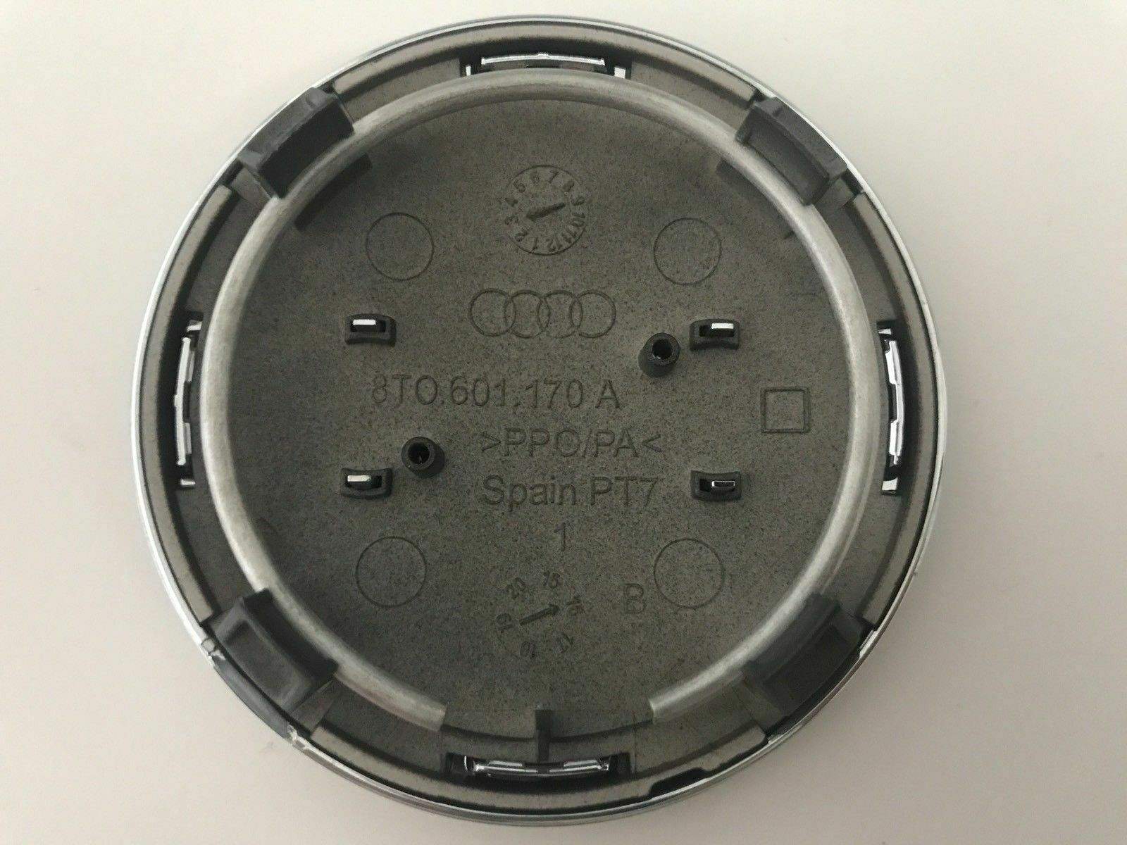 4 Stück Orig.Audi Nabenkappen/Felgendeckel 8T0601170A Schwarz glänzend ...