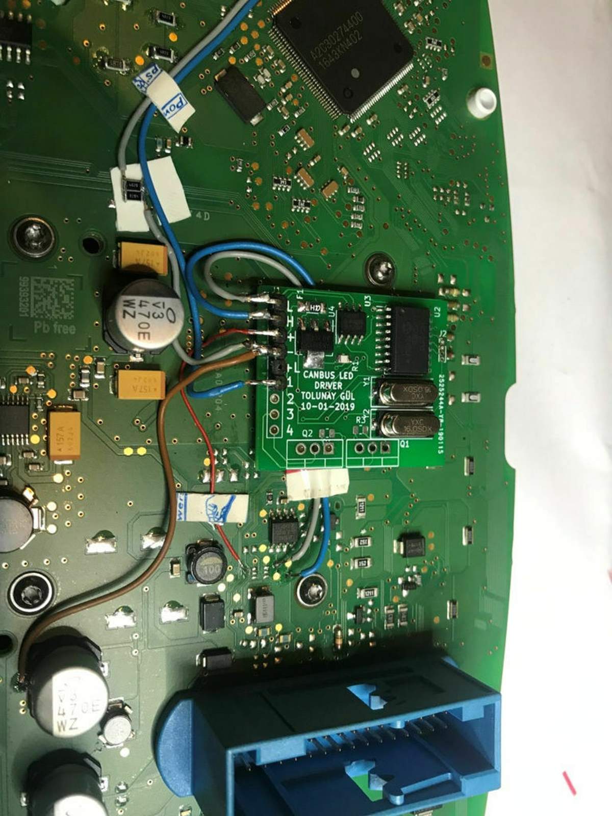 Tacho umbau damit auch die grüne SWA Led funktioniert : Touran 1T3 ...