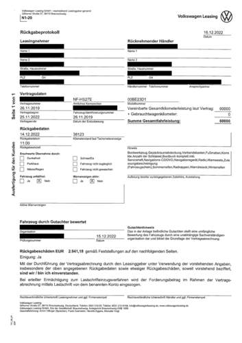 Vw Leasing Schadensmeldung E Mail