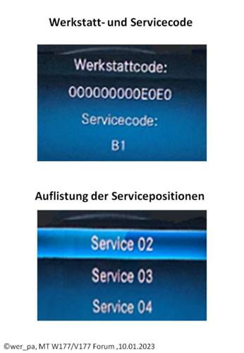 Serviceübersicht/-positionen zu "A" + "B" Services,