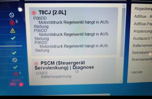 Gelber Schraubenschlüssel und Fehler Po6DD und P06DF - Seite 3 - Vi...