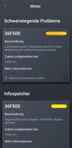 320xd B47D20 F34 LCI: BimmerLink Fehler 36F500 - Seite 2 - Hi Hast ...