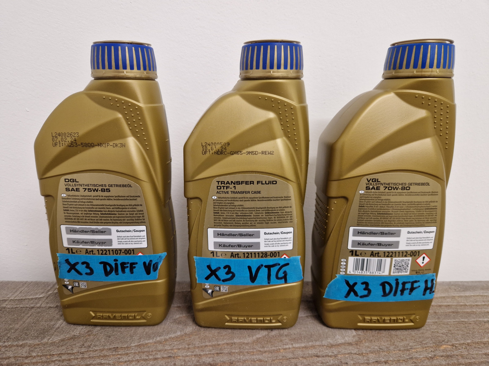 Differentialgetriebe (VA und HA) und Verteilergetriebe ÖL - Startse...