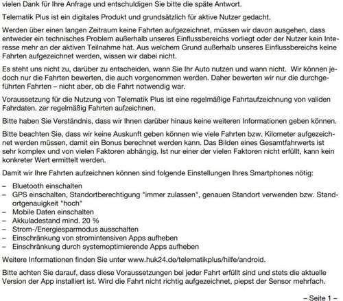 ! Warnung: HUK-Telematik und Wenigfahrer / Erfahrungen? - Seite 9 ...