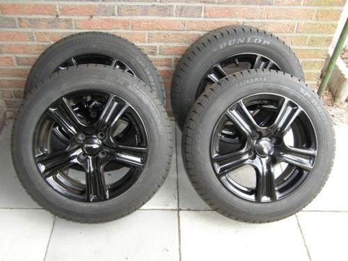 4 Winterräder auf Brock RC19 schwarz für Mini, Daihatsu, Honda, Kia ...