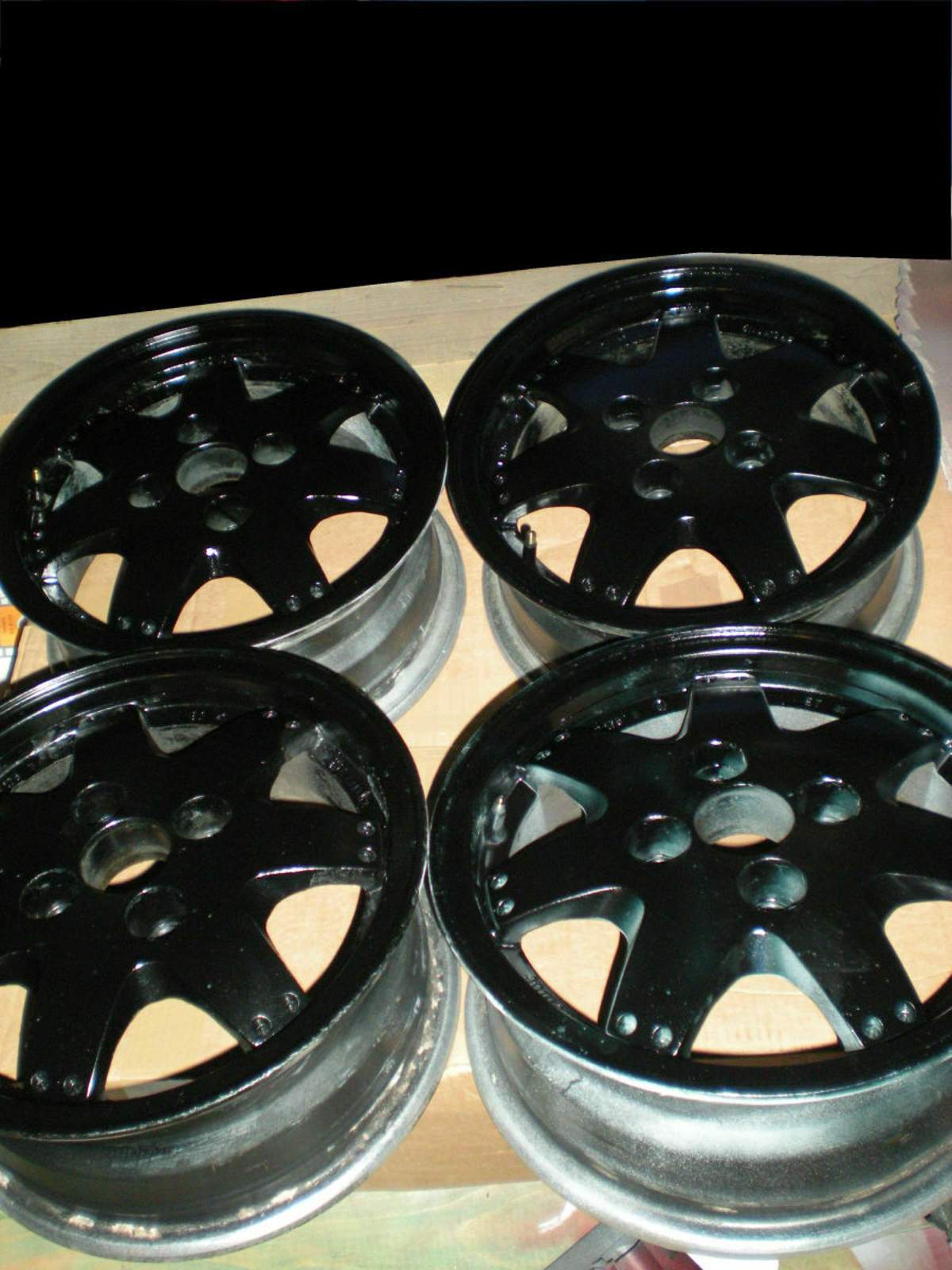 Alufelgen Melber Felgen Schwarz 4 Stück : Biete