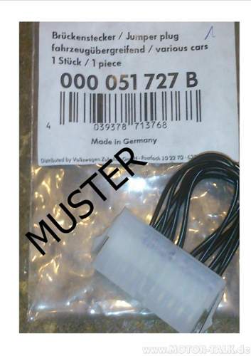 Brückenstecker VW/Helix-Soundsystem DKS 051 419 B (Mehrfachartikel) : Biete