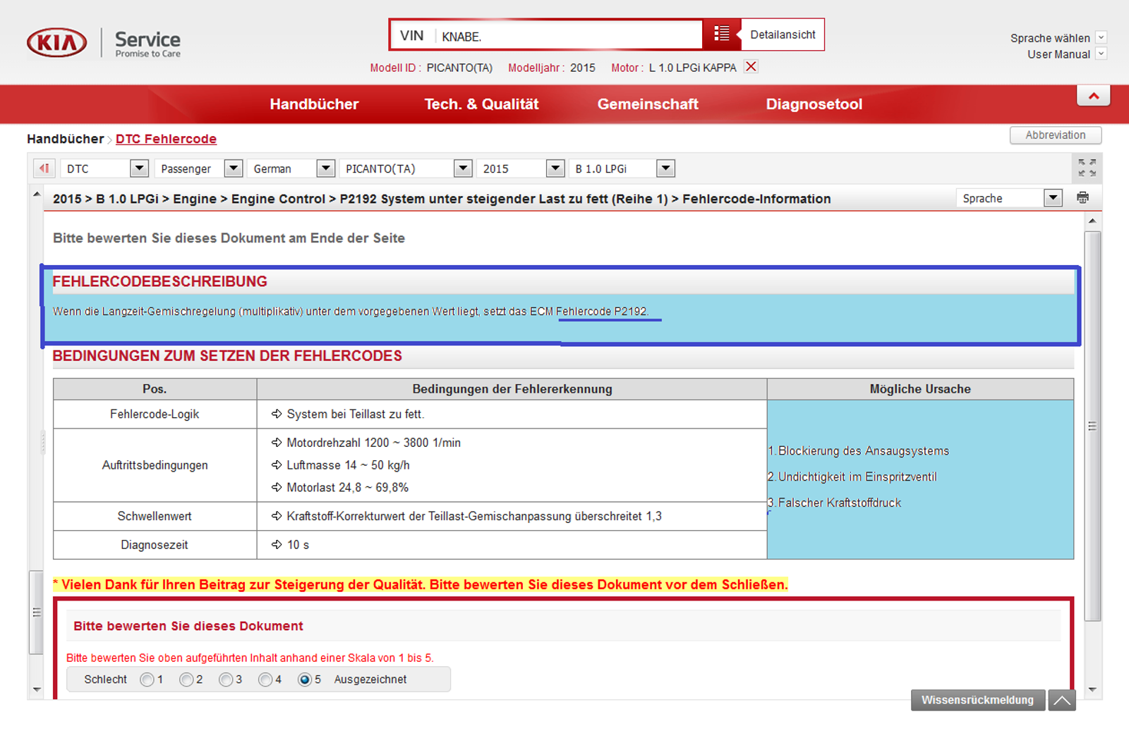 P2192 kia rio | Avtomaslopro.com