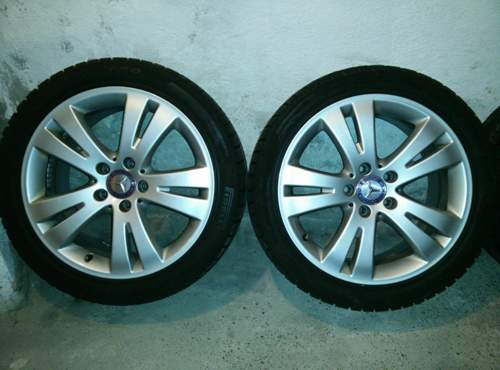 Mercedes W204 7,5jx17 Zoll ET47 Winterreifen 225 45 17 A2044010402 ...