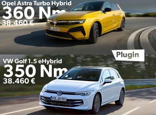 Opel Astra vs. VW Golf Hybrid: Das leiser werdende Duell : MOTOR-TALK