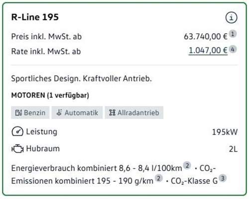 R-Line 195 neue Variante? - Startseite Forum Auto Volkswagen Tiguan ...